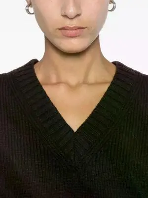 RÓHE V-neck Ribbed-knit Jumper