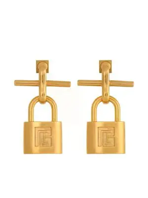 Balmain Pulse Padlock Earrings - Gold