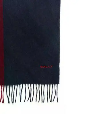 Bally Striped Fringed Scarf