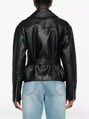Patrizia Pepe Belted Zip-up Biker Jacket