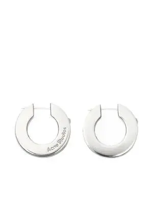 Acne Studios Engraved Logo Hoop Earrings
