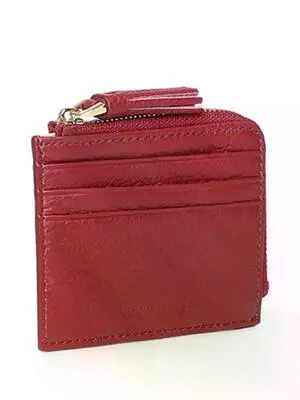 COCCINELLE Zip Cardholder Wallet - Red