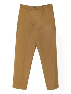 ALYSI Pressed-crease Cotton Trousers