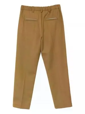 ALYSI Pressed-crease Cotton Trousers