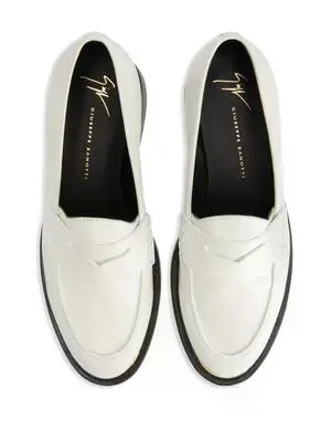 GIUSEPPE ZANOTTI Faridha Leather Loafers - White