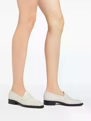 GIUSEPPE ZANOTTI Faridha Leather Loafers - White