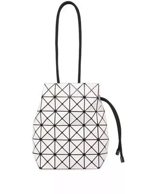 Issey Miyake Geometric Drawstring Bucket Bag - White