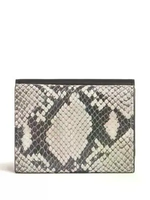 Marni Python-print Wallet - Zo998 Black/stone White/amber