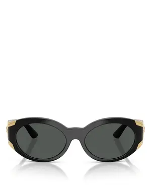 Versace Oval Sunglasses, 55mm - Black