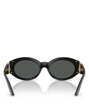 Versace Oval Sunglasses, 55mm - Black