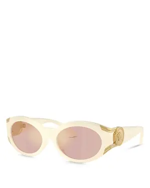 Versace Oval Sunglasses, 55mm Pink