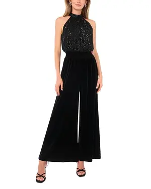 Vince Camuto Smocked Jumpsuit - Rich Black