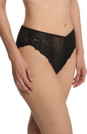 Natori Heavenly High Cut Briefs - Black