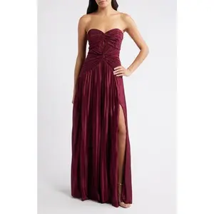 Lulus Florence Twist Front Strapless Dress
