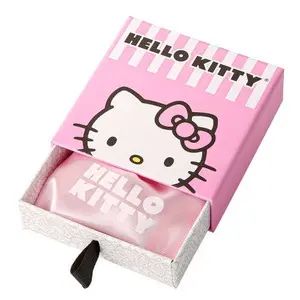 HELLO KITTY Plated Enamel Pave Initial Slider Necklace