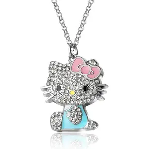 HELLO KITTY Pave Pendant Necklace - Crystal