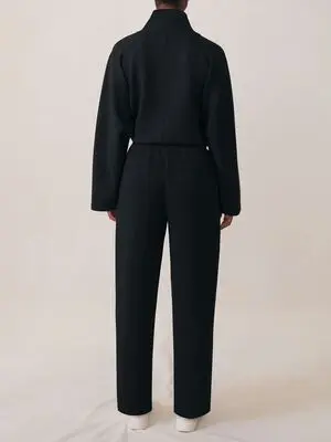 REISS Janie Premium Interlock Tapered Joggers
