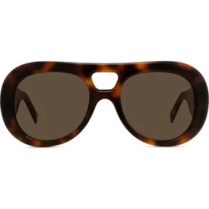 Givenchy 53mm Gradient Round Sunglasses - Blonde Havana /brown