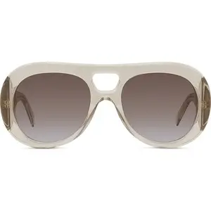 Givenchy 53mm Gradient Round Sunglasses - Shiny Beige/gradient Brown