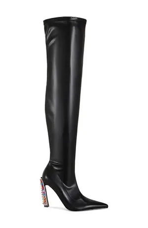AZALEA WANG Cosmic Bling Over-the-knee Boots
