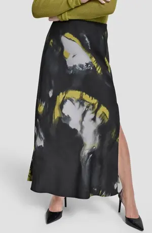Dkny Printed Bias Cut Maxi Skirt