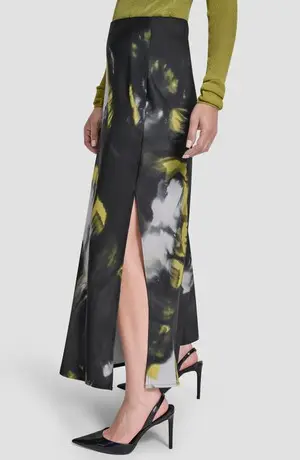 Dkny Printed Bias Cut Maxi Skirt