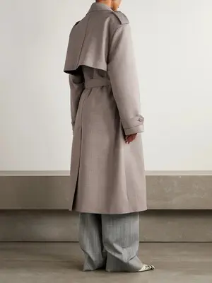 THE FRANKIE SHOP Bleecker Woven Trench Coat - Brown