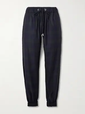 Sasuphi Vale Checked Wool Sweatpants