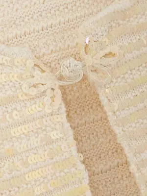 BODE Sequin-embellished Wool Cardigan - Neutrals