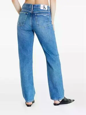 Calvin Klein Ripped Low Rise Straight Jeans