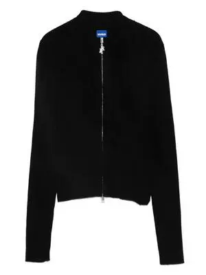 Hugo Zip-up Ribbed Cardigan