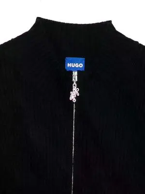 Hugo Zip-up Ribbed Cardigan