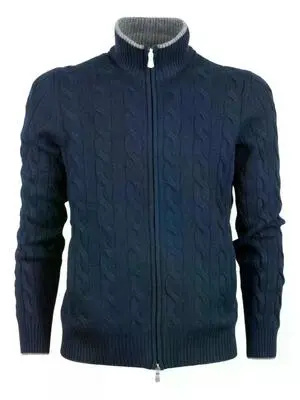 BARBA NAPOLI Cable-knit Zip Cardigan