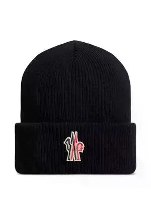Moncler Logo Beanie - Black
