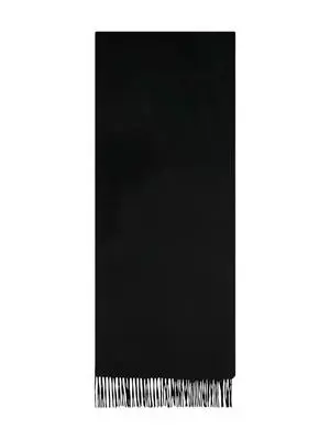 Max Mara Fringed Cashmere Scarf - Black