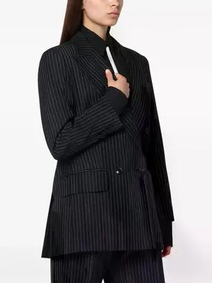 Max Mara Striped Double-breasted Blazer