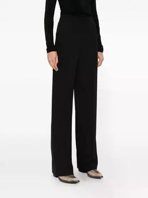 Patrizia Pepe High-waist Straight-leg Trousers - Black