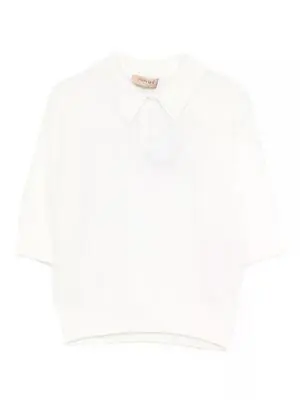 TWINSET Brushed-effect Polo Top