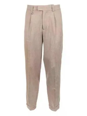 PAOLO PECORA Pleated Cuffed Trousers
