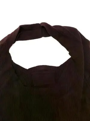 AYA MUSE Sol Ribbed Shoulder Bag - Brown