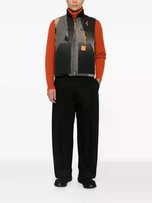KHOKI Patchwork Zipped Waistcoat