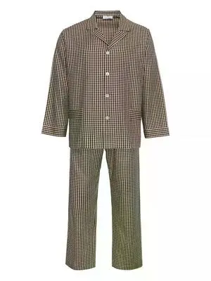 LOJA DAS MEIAS Checked Pajama - Brown