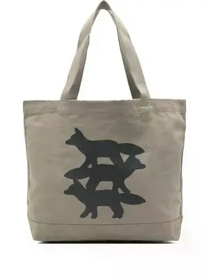 Maison Kitsuné Stunt Fox Tote Bag - Brown