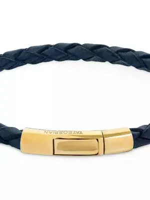 Tateossian 18k Gold And Leather Charles Bracelet
