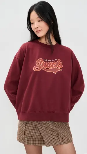 STATE & LAKE Graphic Fleece Sweatshirt - Burgundy