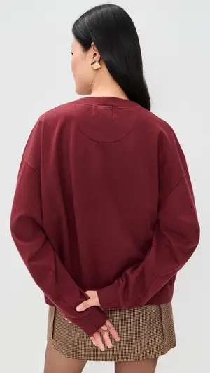 STATE & LAKE Graphic Fleece Sweatshirt - Burgundy