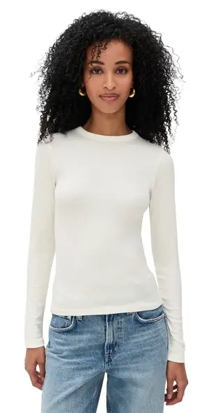 Madewell Drapey Ribbed Long-sleeve Tee