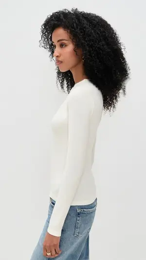 Madewell Drapey Ribbed Long-sleeve Tee