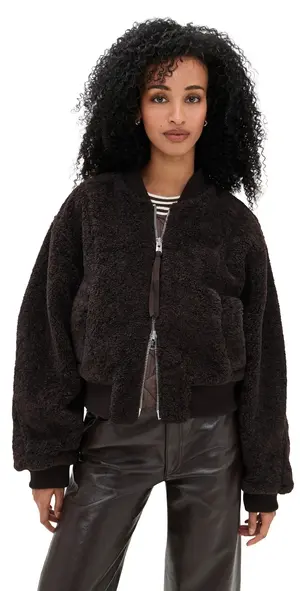 AGOLDE Iona Skye Sherpa Jacket - Chocolate