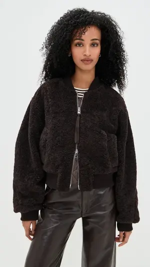 AGOLDE Iona Skye Sherpa Jacket - Chocolate